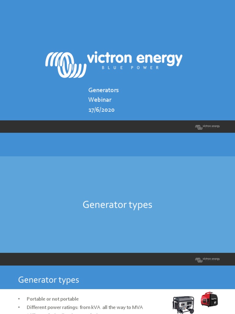 Generator FAQ Victron | PDF | Power Inverter | Electric Generator