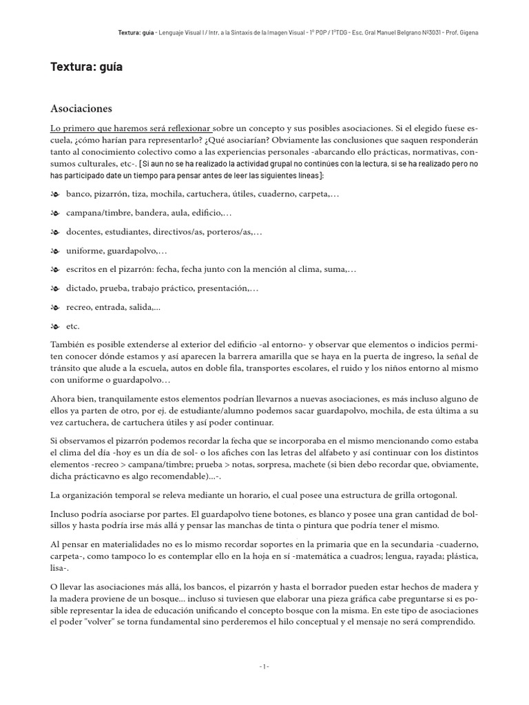 Textura Guia 1 | PDF