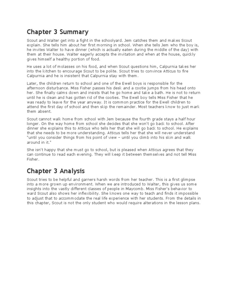 Chapter 3 Summary | PDF