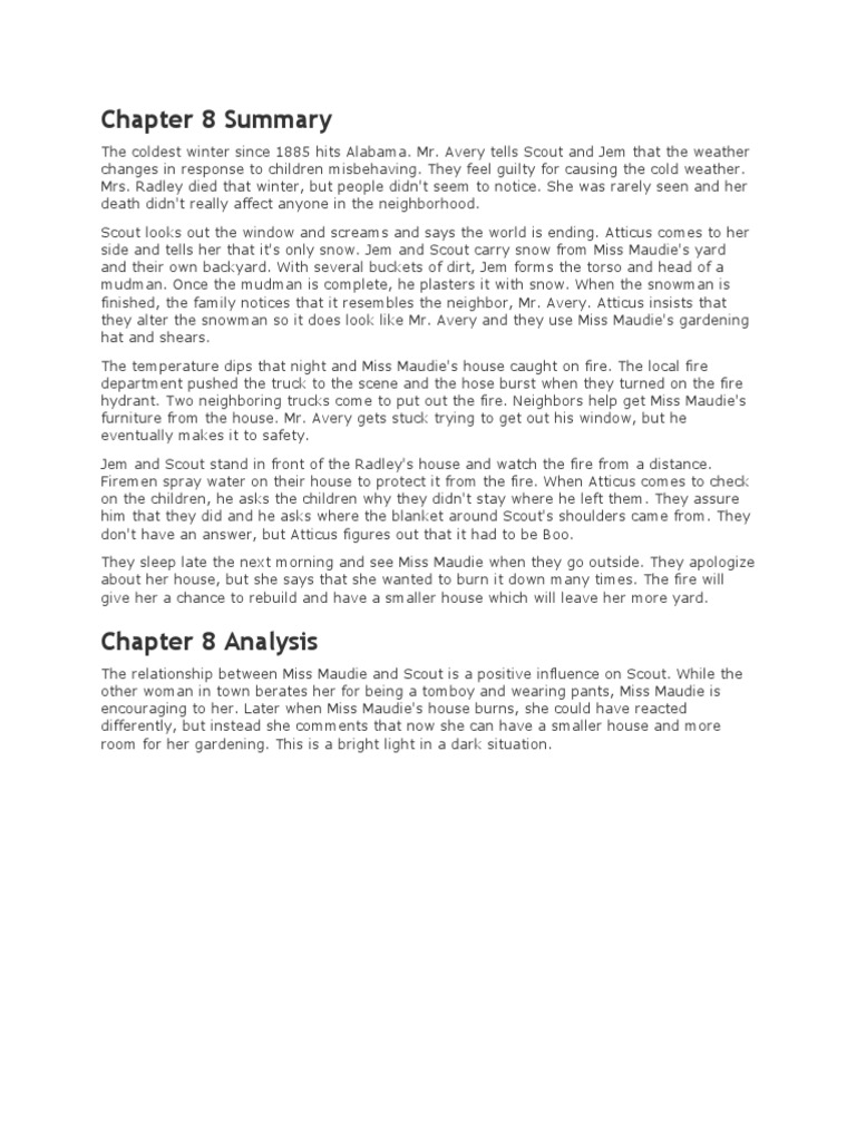 Chapter 8 Summary | PDF | Mystery, Thriller & Crime Fiction