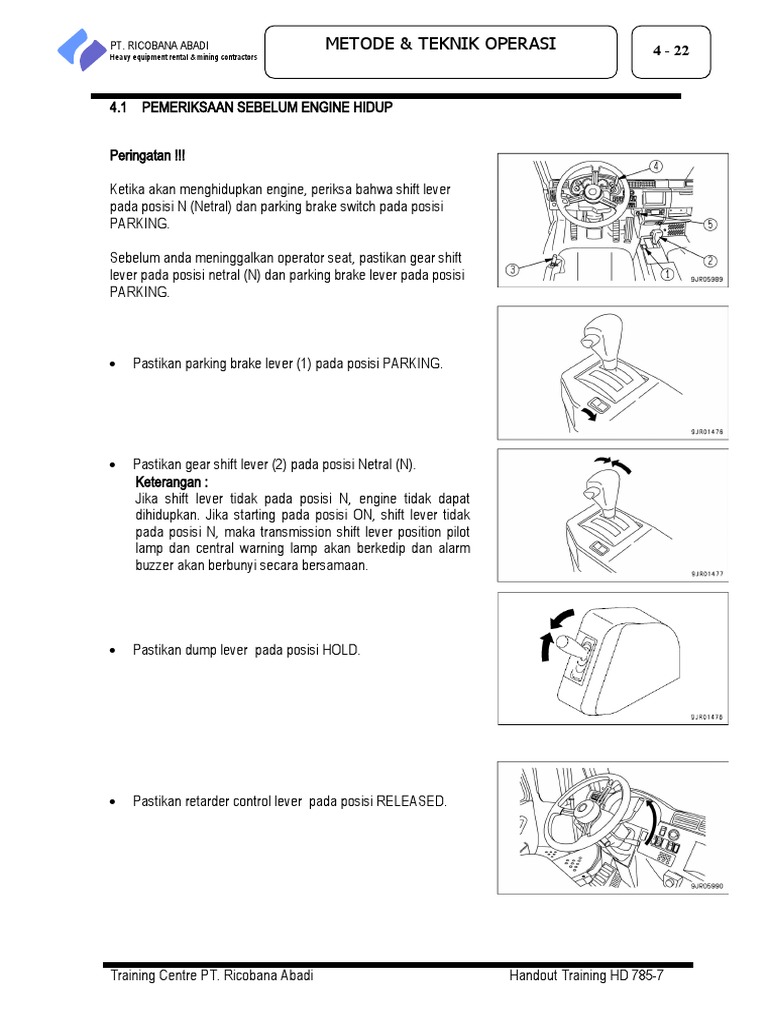 Metode & Teknik Operasi HD 785-7 | PDF | Teknologi & Rekayasa