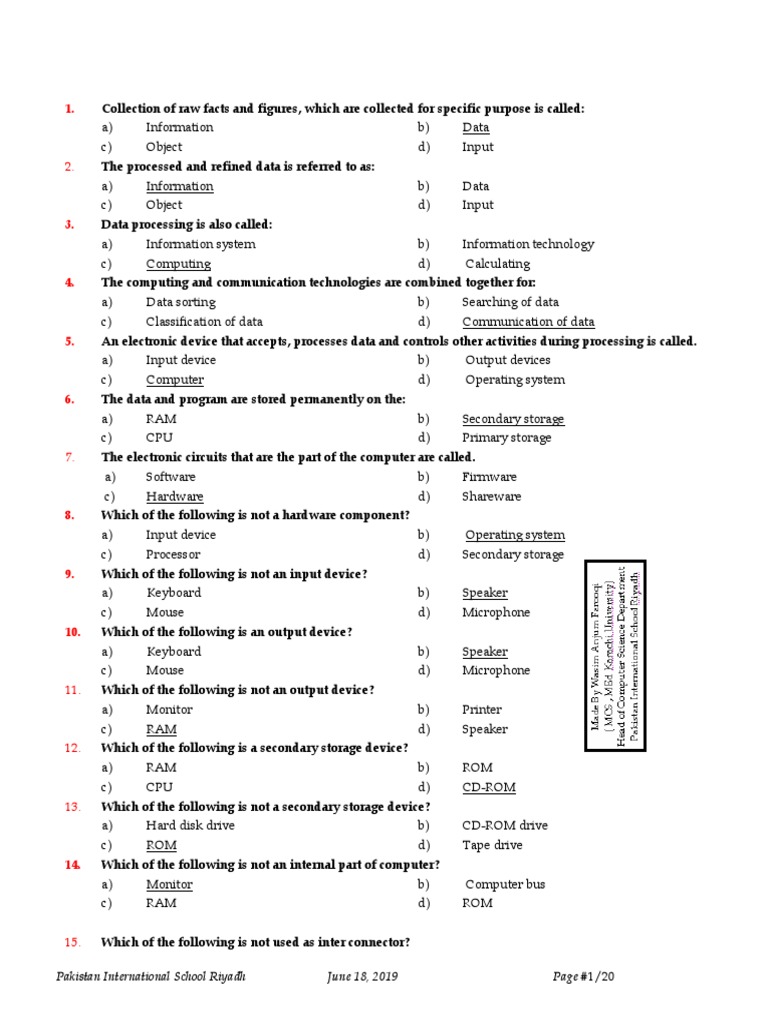 Objective Complete Book | PDF | Printer (Computing) | Computer Data Storage