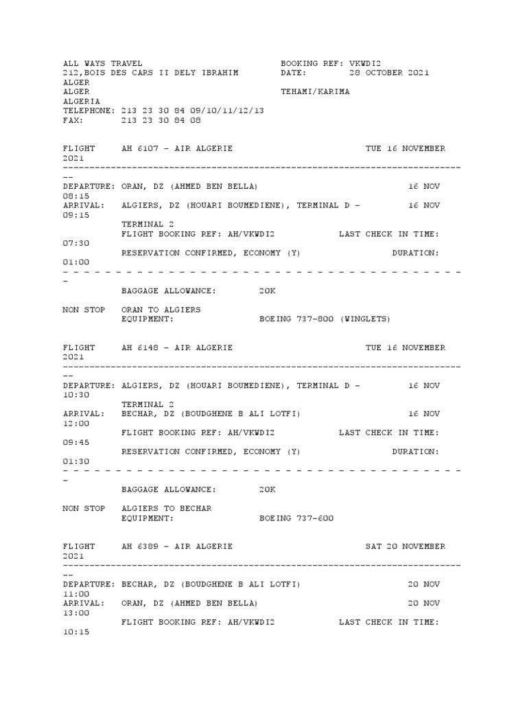 Billet | PDF | Aviation