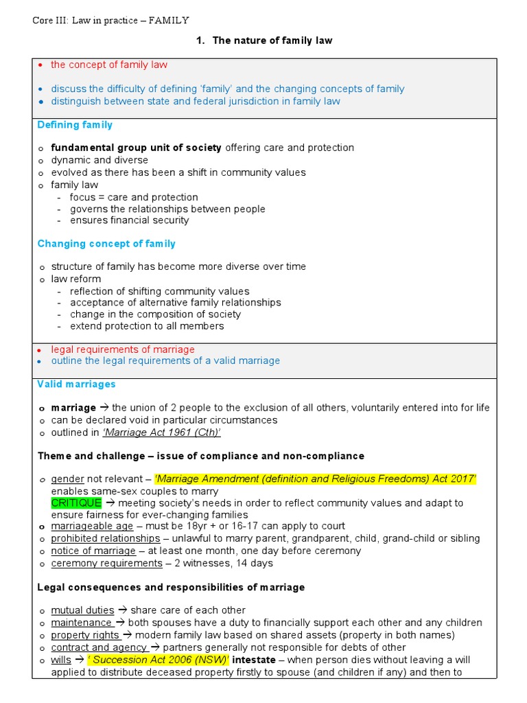 The Nature of Family Law | PDF | Family | Marriage