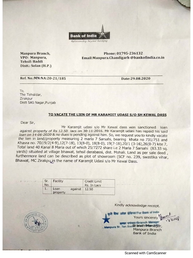 Loan Clearance Certificate 239 Boi | PDF