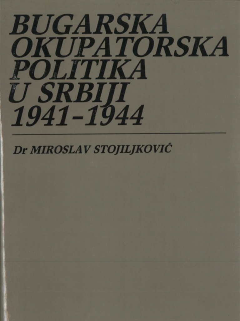 Bugarska Okupaciona Politika | PDF