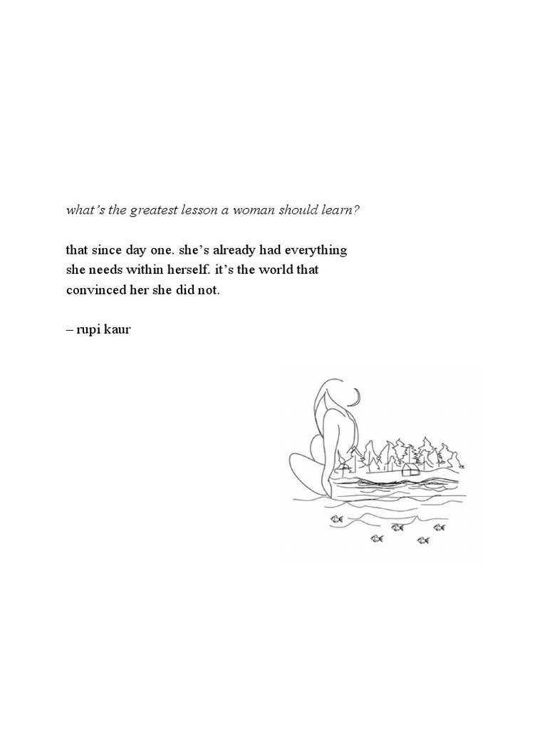 What's The Greatest Lesson A Woman Should Learn? | PDF