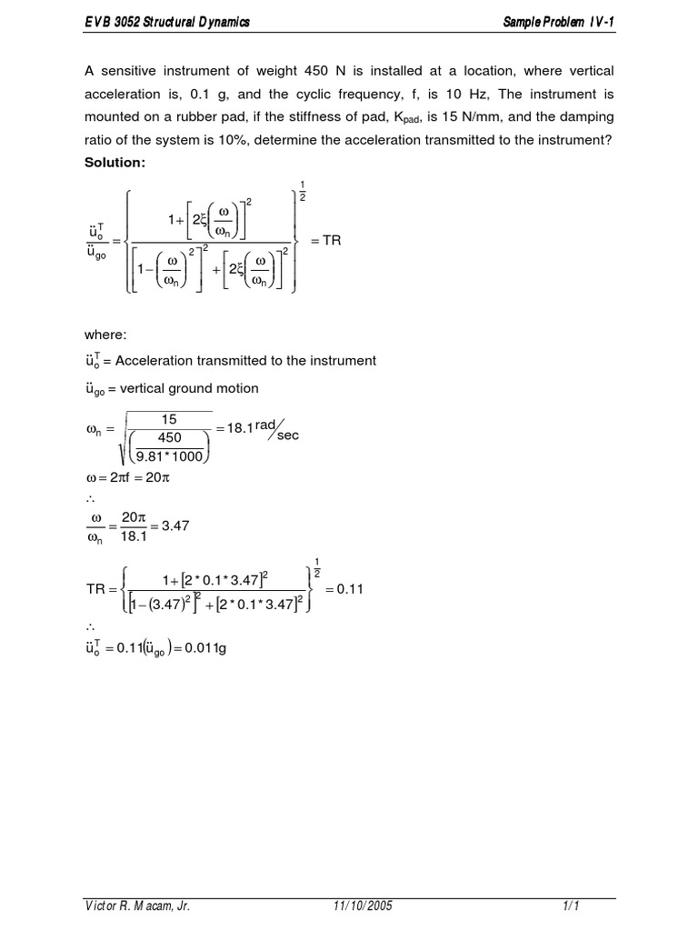 Sample Problem IV-1 | PDF