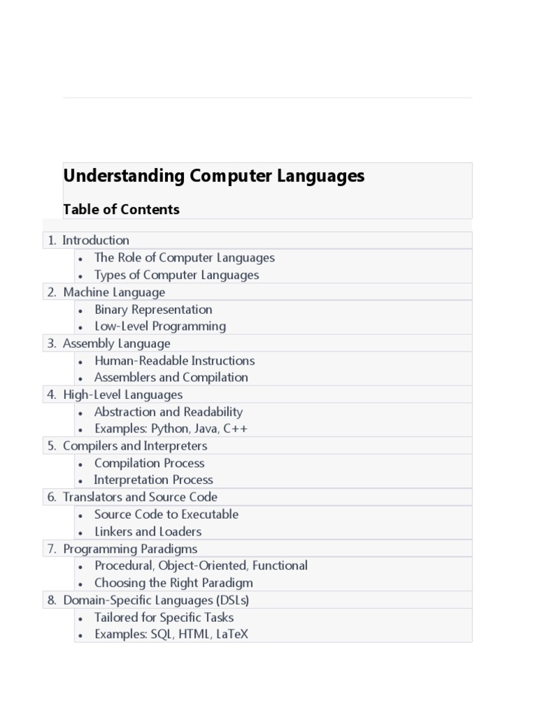 Understanding Computer Languages | PDF | Programming Language | Computer Programming