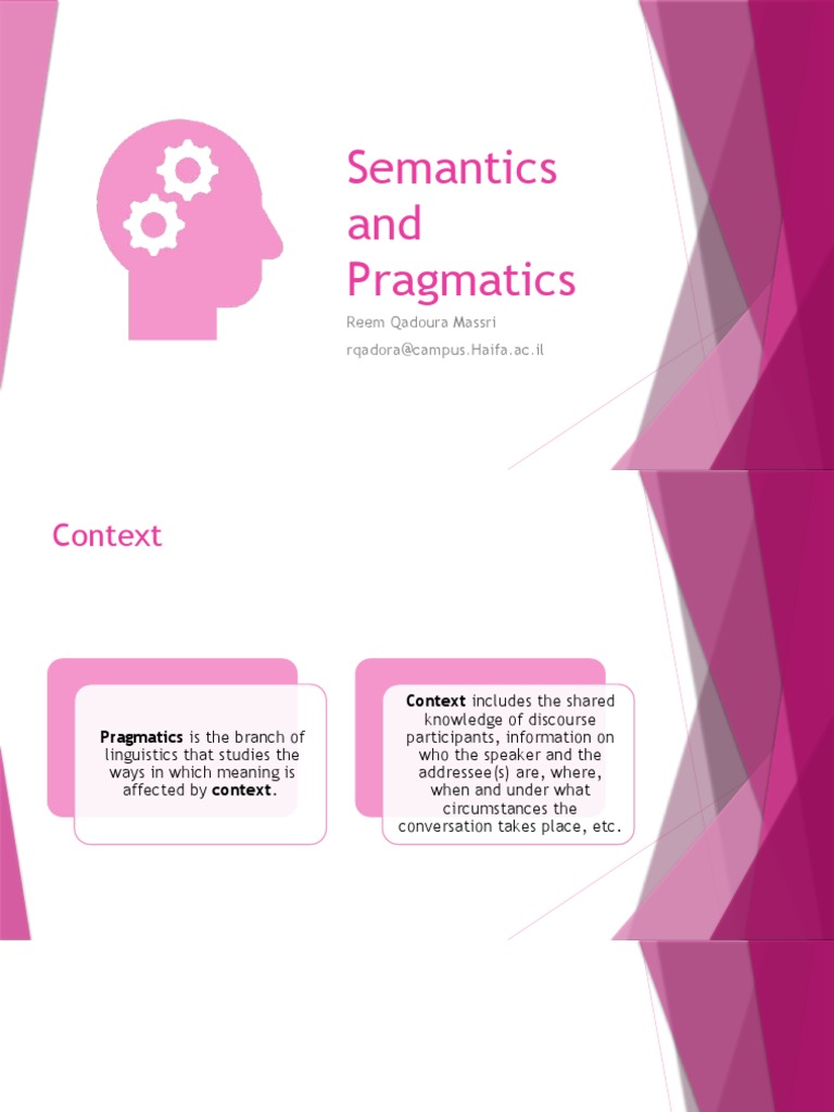 Semantics and Pragmatics | PDF | Linguistics | Lexical Semantics