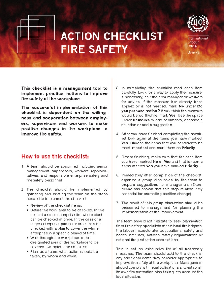 Fire Safety Checklist | PDF | Fires | Firefighting
