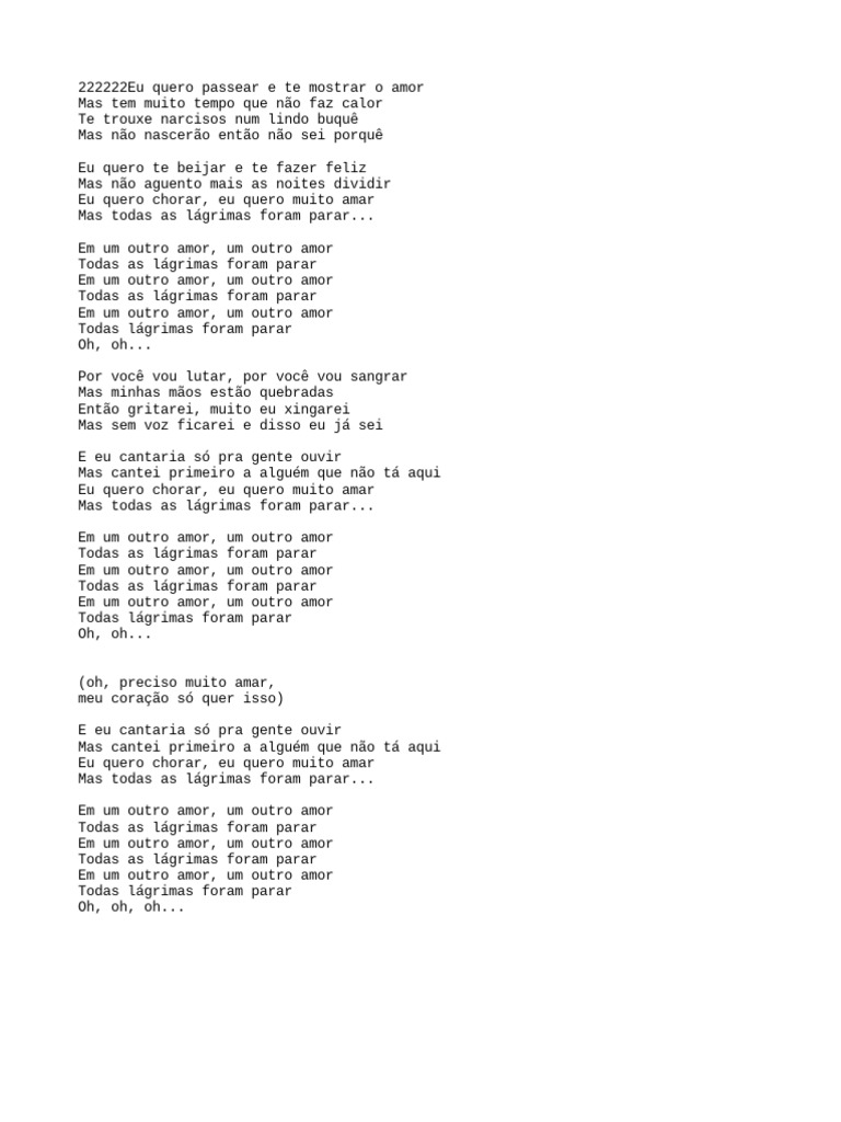 Amor e lágrimas em outro amor | PDF | Poesia