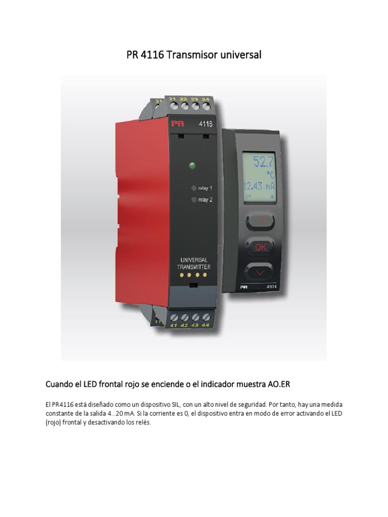 Capacitación PR4116 | PDF