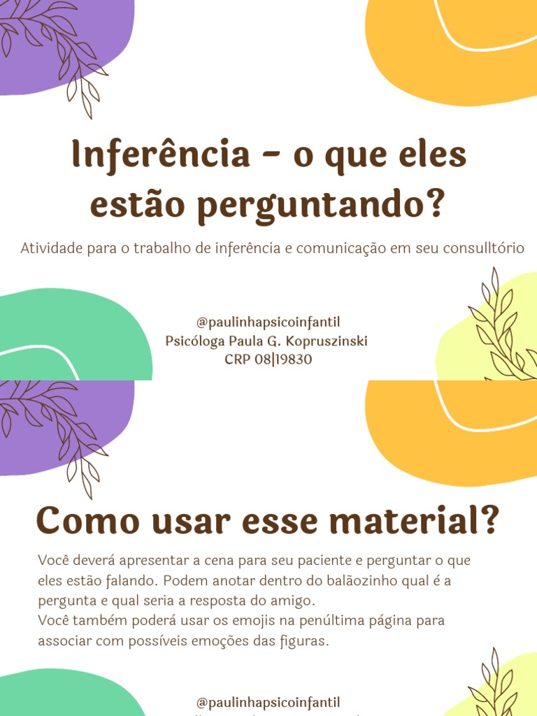 Jogo Da Inferência - Qual É A Pergunta | PDF