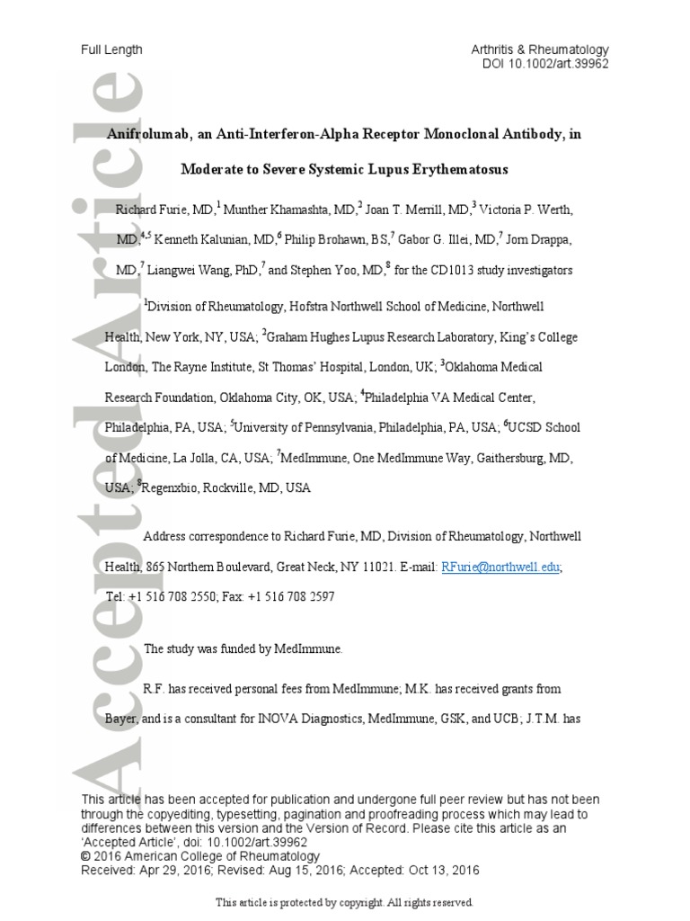 7. Anifrolumab, an Anti-Interferon-Alpha Receptor Monoclonal Antibody ...
