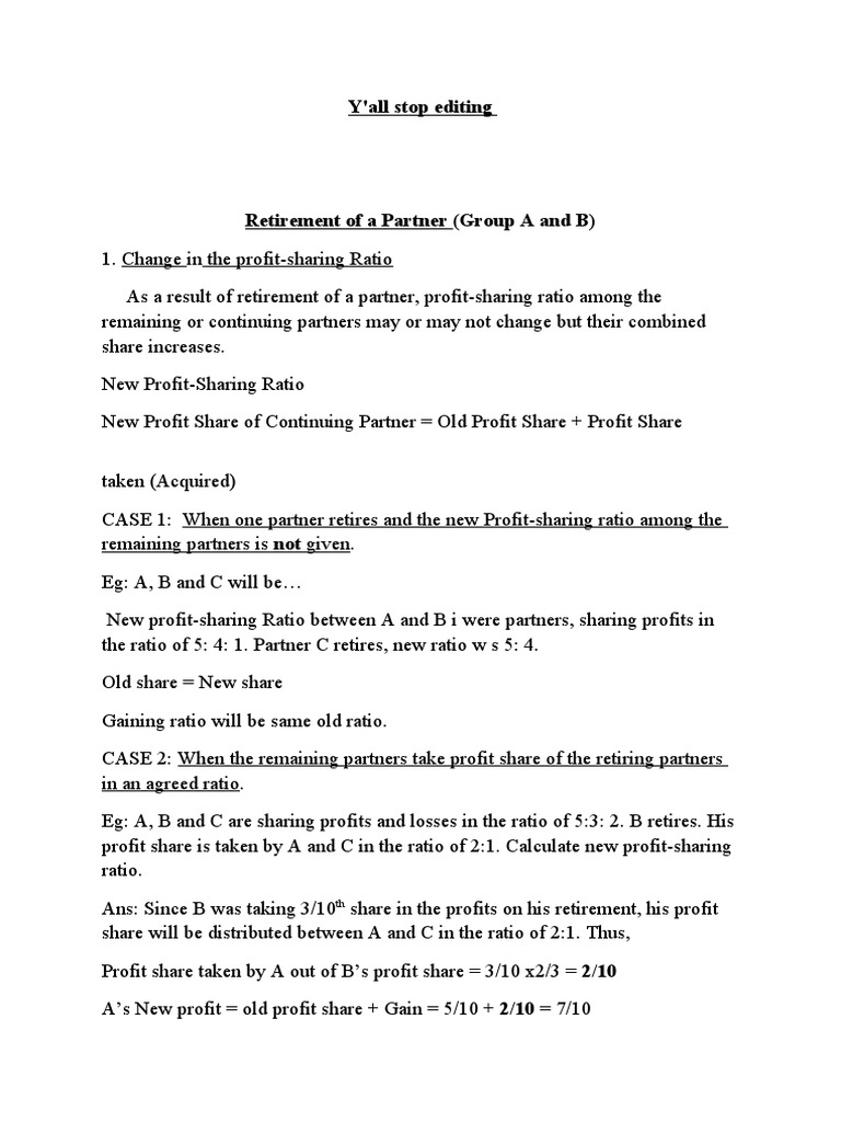 Retirement of Partner: Accounting Guide | PDF
