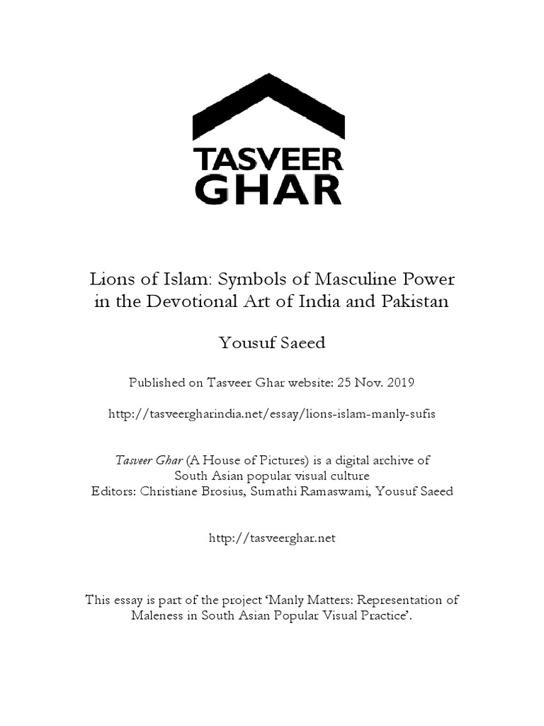 Lions of Islam, Symbols of Masculine Power in The Devotional Art of ...