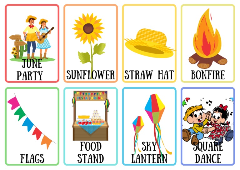 June party vocabulary (Festa junina) | PDF