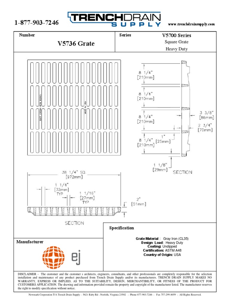 EJ V5736 Grate ORIGINAL | PDF