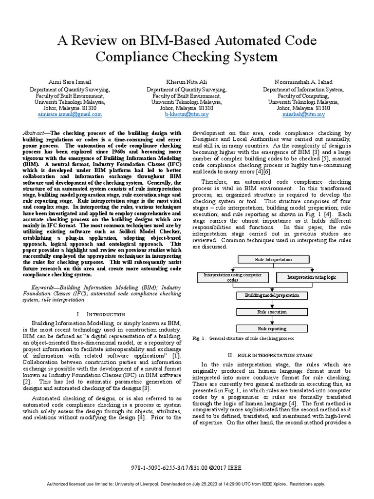 BIM Automated Code Compliance Review | PDF | Resource Description ...