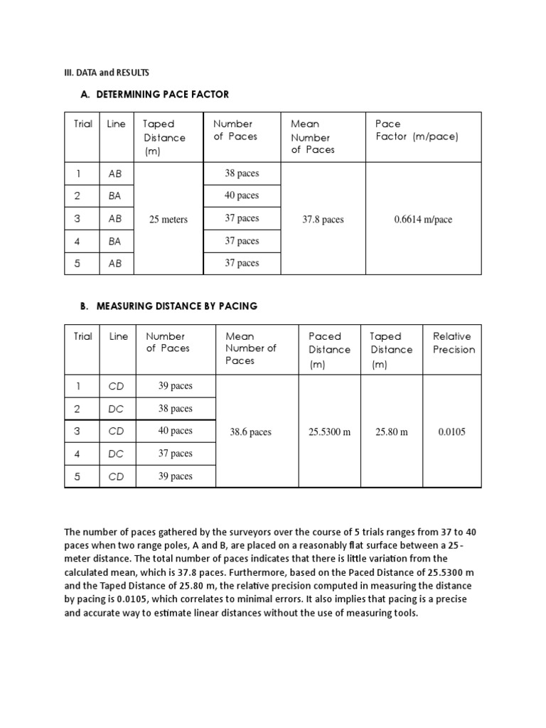 A. Determining Pace Factor: AB BA AB BA AB | PDF | Accuracy And Precision | Metre