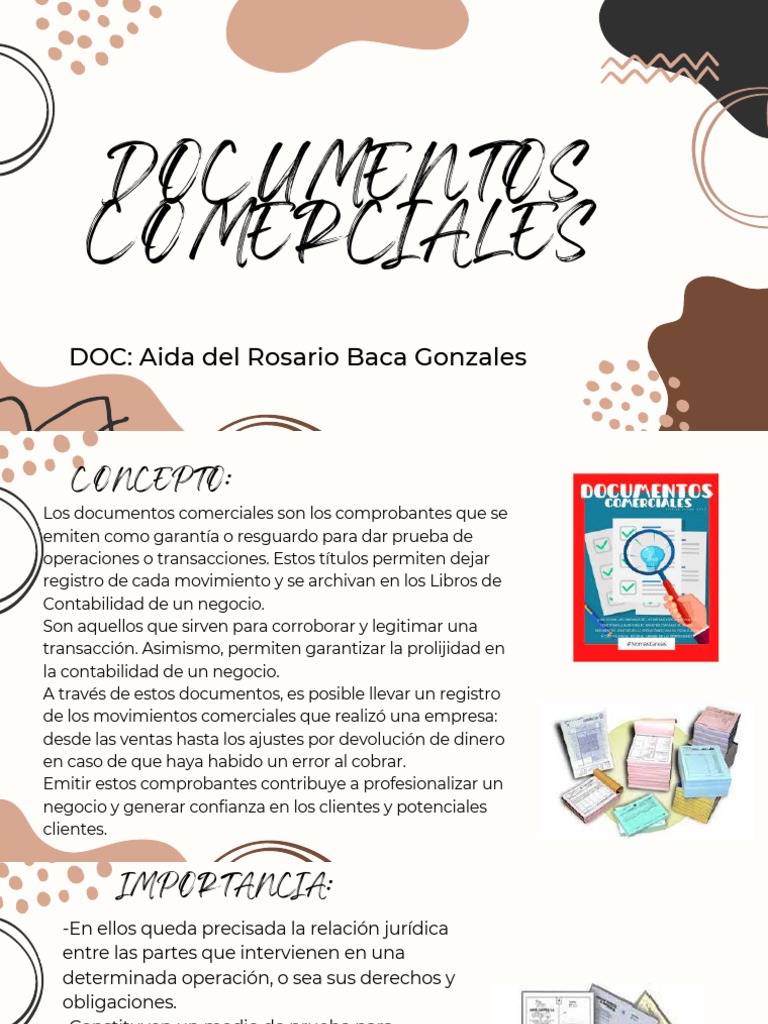 Documentos Comerciales | PDF | Contabilidad | Factura
