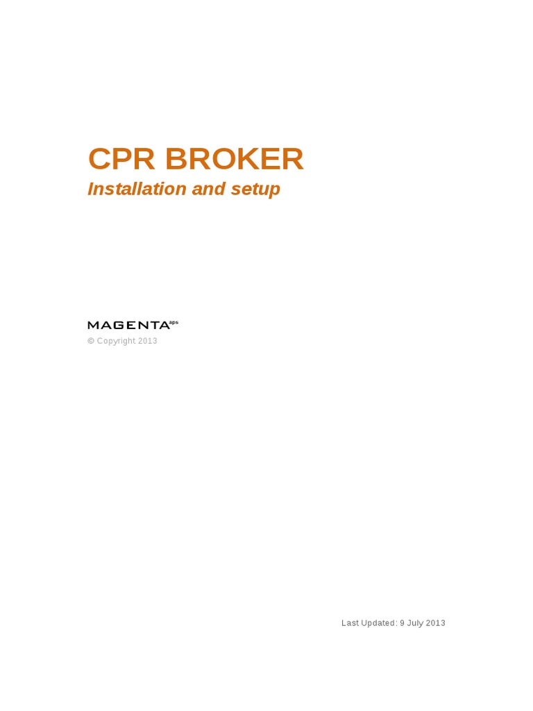 Silo - Tips CPR Broker Installation and Setup Copyright 2013 | Download ...