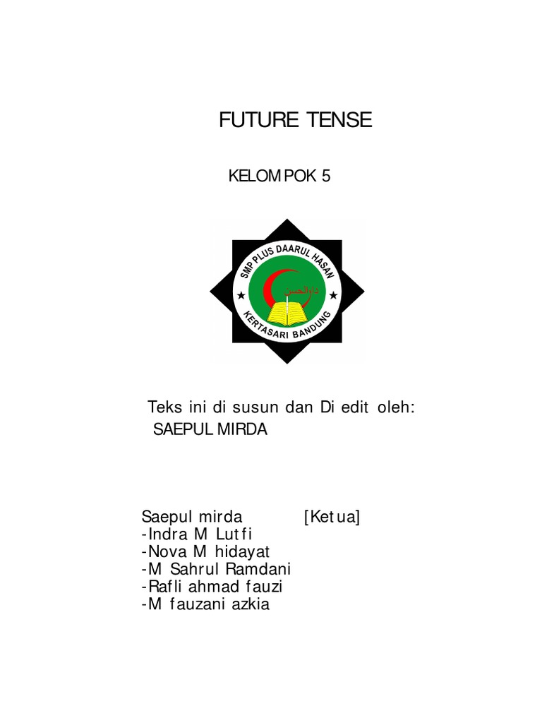 Simple Future Tense Pdf