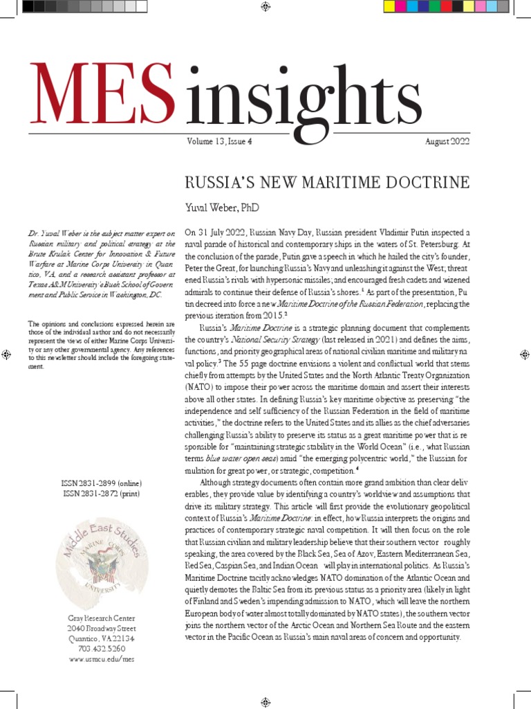 Russia Doctrine Analysis | PDF | Annexation Of Crimea By The Russian ...