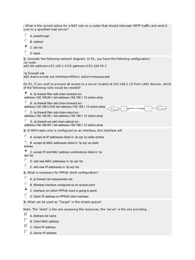 MTCNA Question2 | PDF