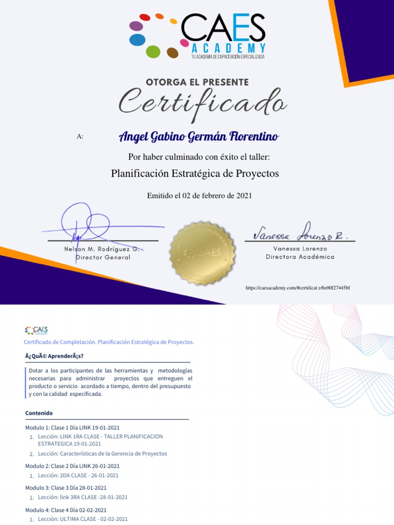 EJEMPLO DE Certificado - 6e00f27445bf | PDF