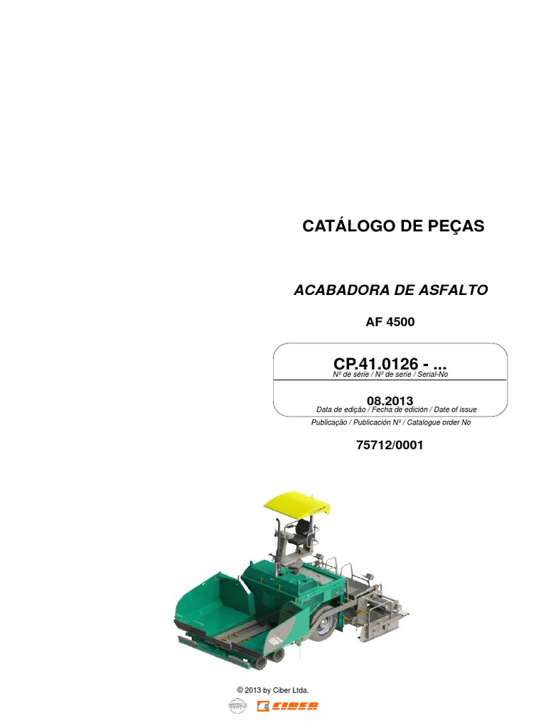 Vibroacabadora Ciber Af-4500 - Ivs | PDF