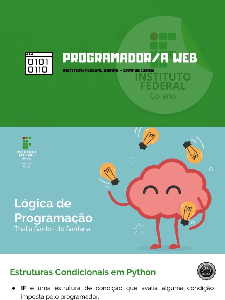 Python Estruturas | PDF | Python (linguagem de programação) | Lógica