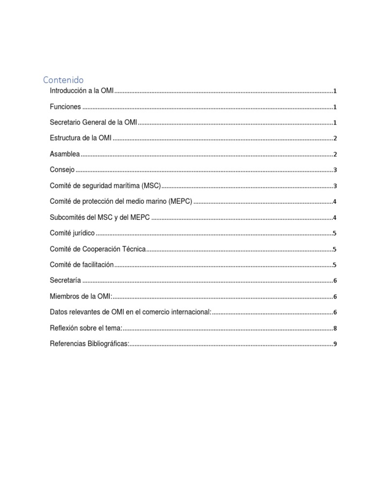 Introducción A La OMI | PDF