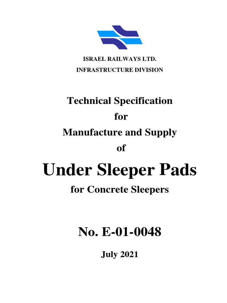 Technical Specification For Under Sleeper Pads No E-01-0048 - 15.07. ...
