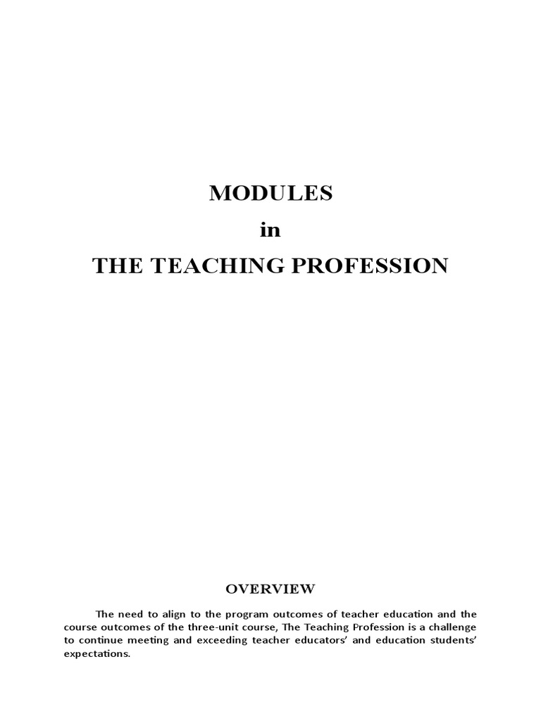 Teaching Profession | PDF | Teachers | Learning