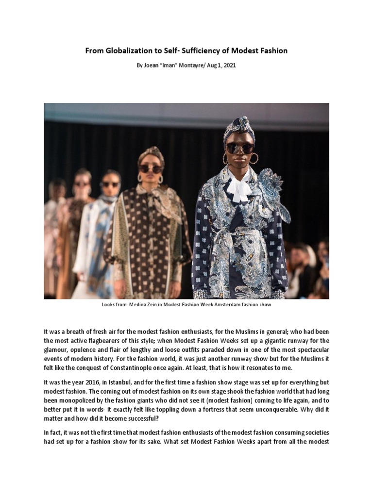From Globalization To Self - Sufficiency of Modest Fashion | PDF ...