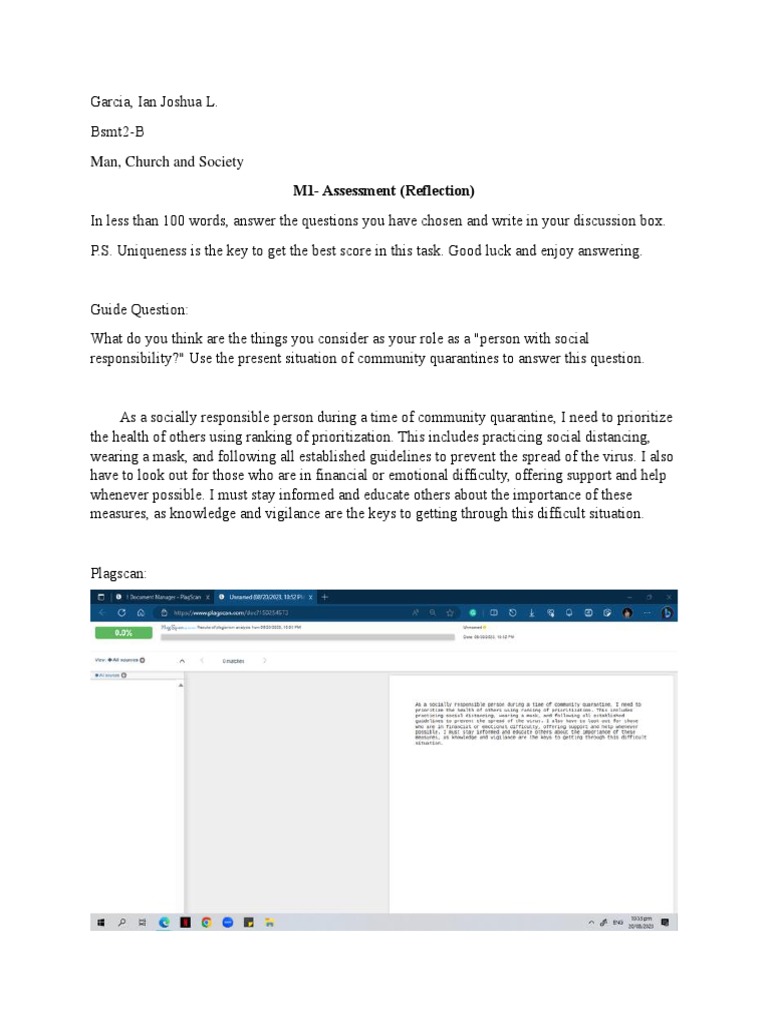 m1 Assessment Garcia | PDF | Career & Growth | Self-Improvement