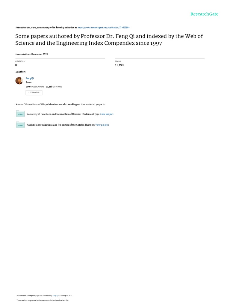 SCI EI Art Qi | PDF | Function (Mathematics) | Mathematics