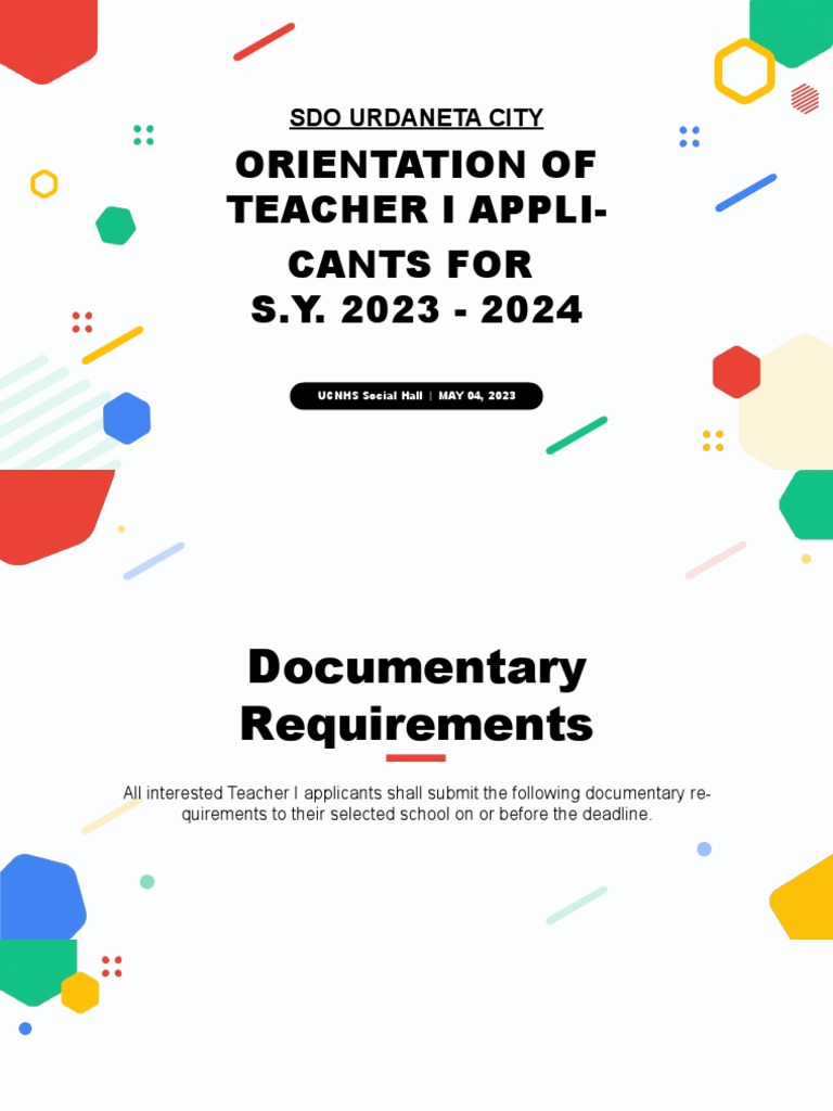 Teacher I Orientation | PDF