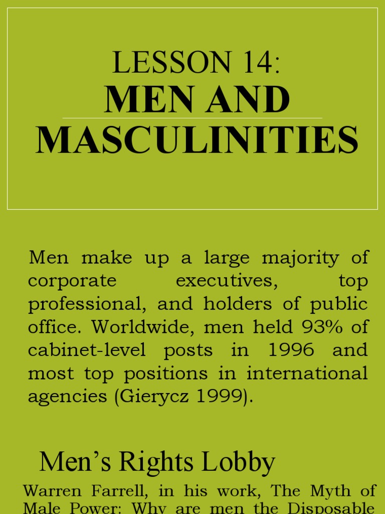 Lesson 14 | PDF | Masculinity | Gender