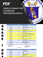Deped Sample Class Program and Teacher'S Schedule: Time No. of Minutes ...