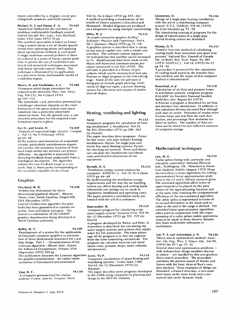 Transfer Function Method of Calculating Cooling Loads Heat Extra 1974 | PDF