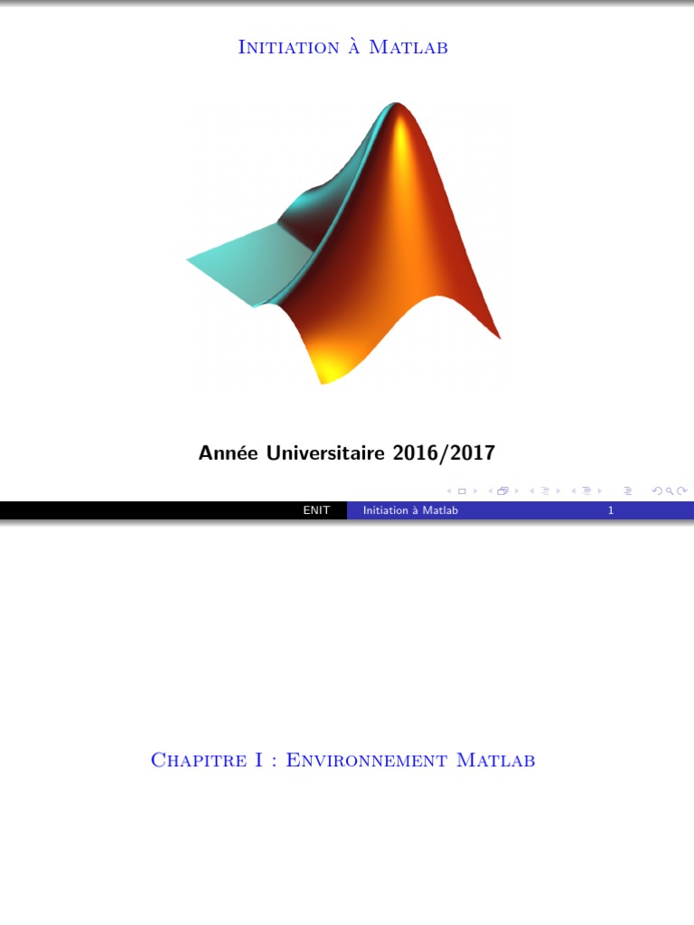 Slides Matlab | PDF | Matrice (Mathématiques) | MATLAB