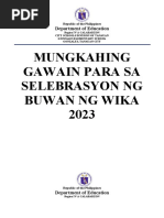 Activity Proposal For Buwan NG Wika - 2025 | PDF