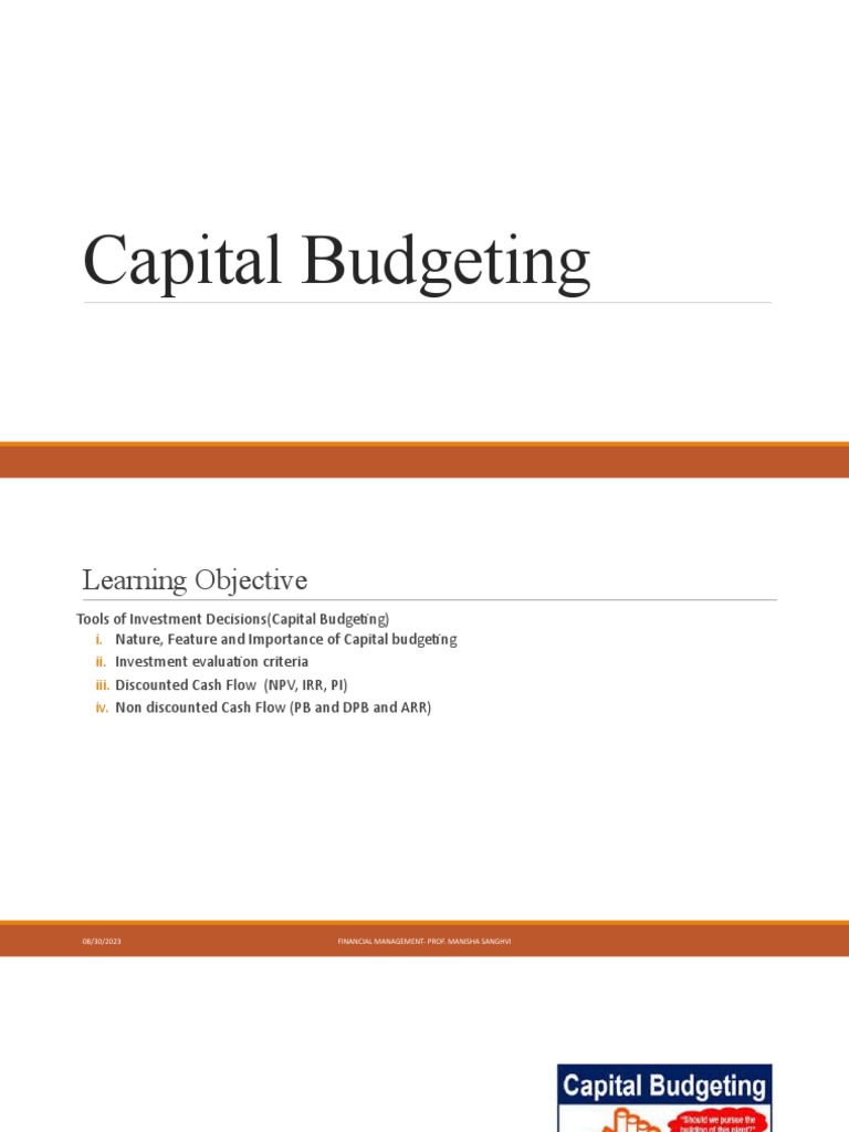 Capital Budgeting 2022 | PDF | Capital Budgeting | Net Present Value