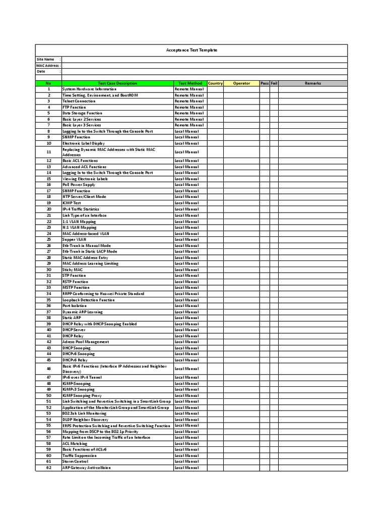 Acceptance Test Procedure | PDF | I Pv6 | Network Layer Protocols