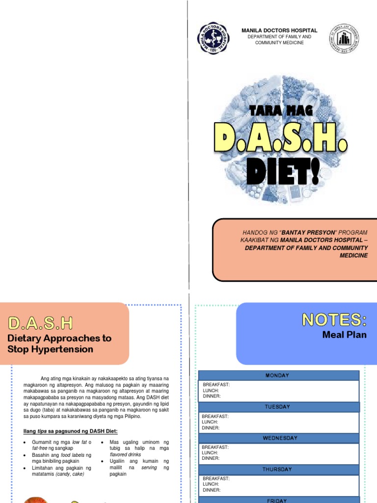 DASH Diet Booklet | PDF