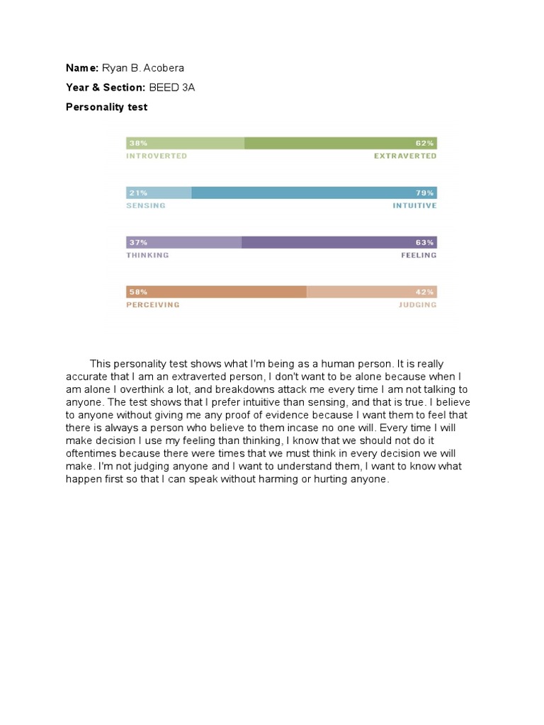 Personality Test | PDF