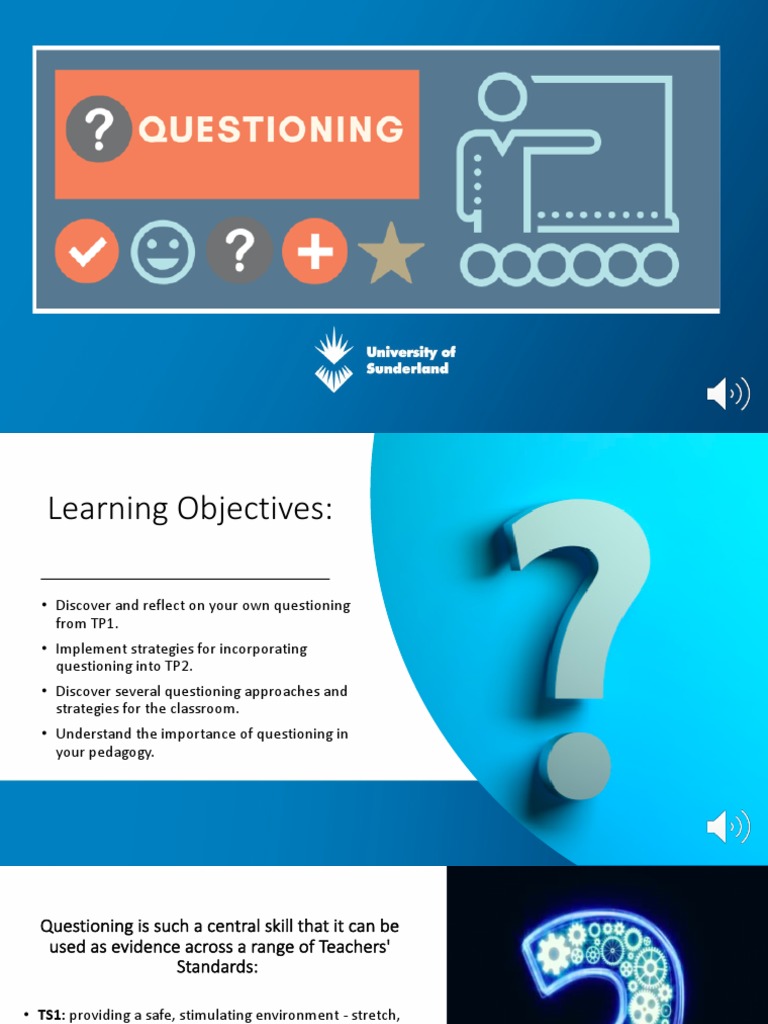 Questioning | PDF | Teachers | Learning
